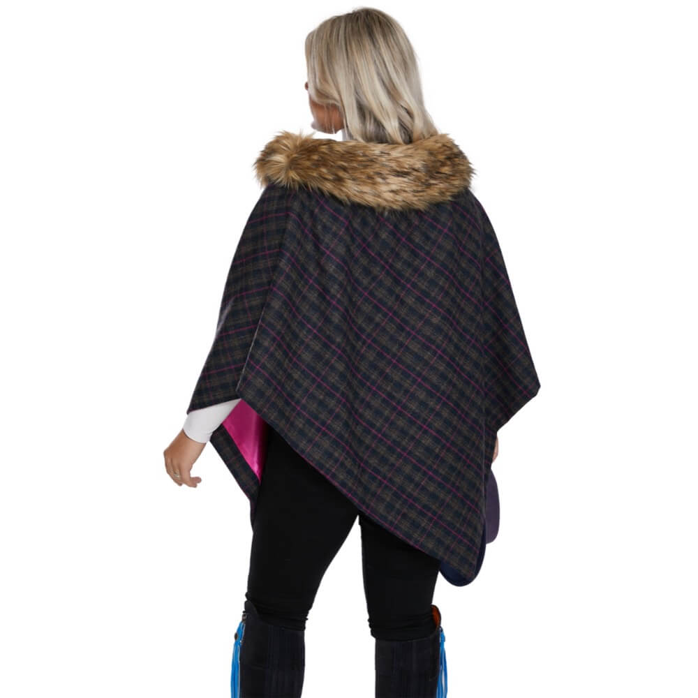 Layla Regular Faux-Fur Collar Cape by Grace and Dotty