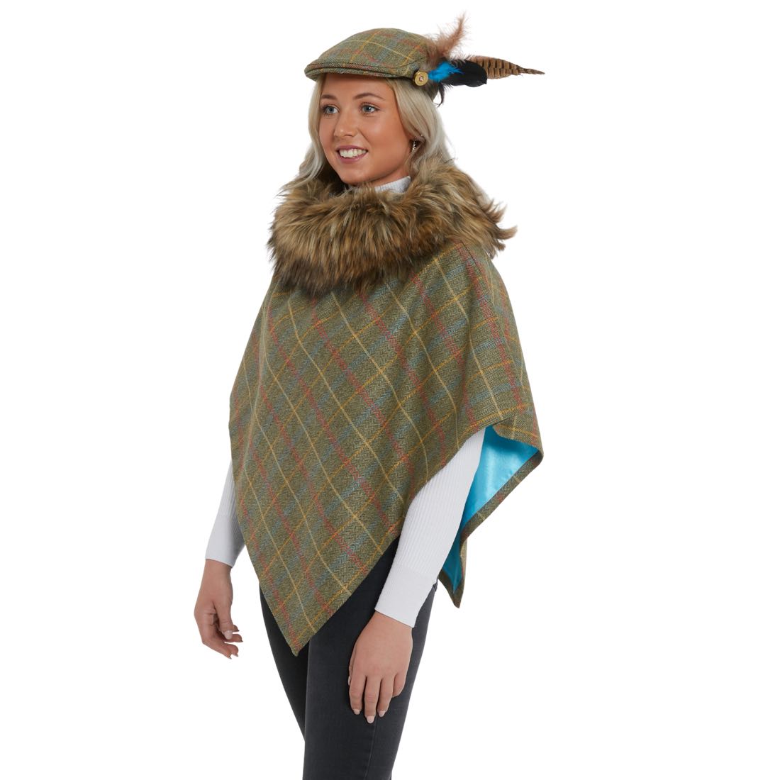 Stratford Shorter Faux-Fur Collar Cape