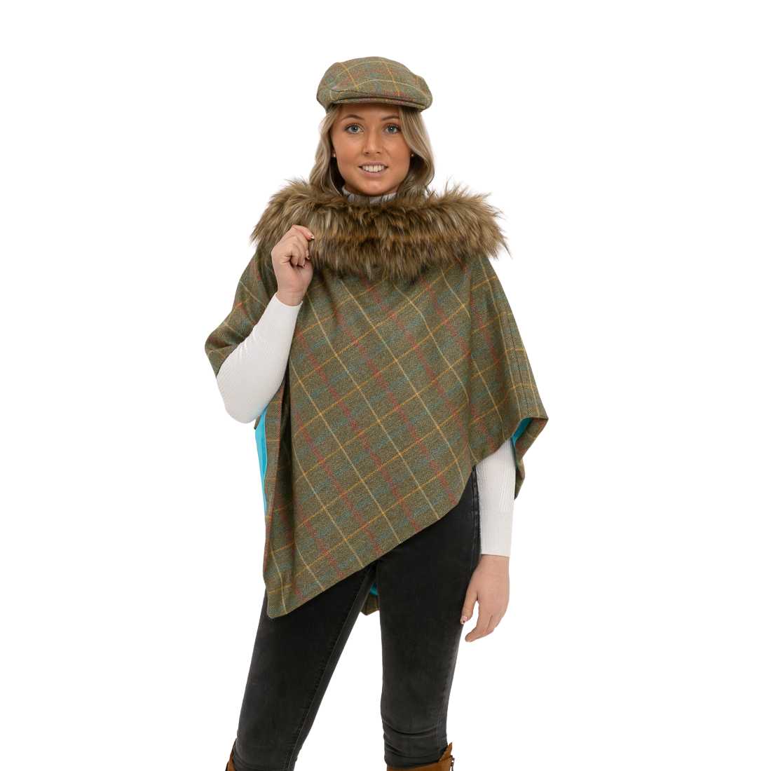 Stratford Regular Faux-Fur Collar Cape