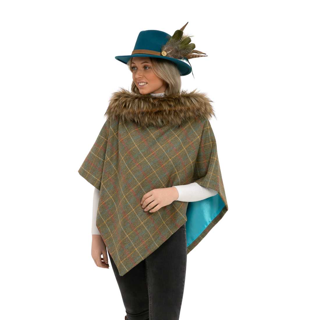Stratford Regular Faux-Fur Collar Cape