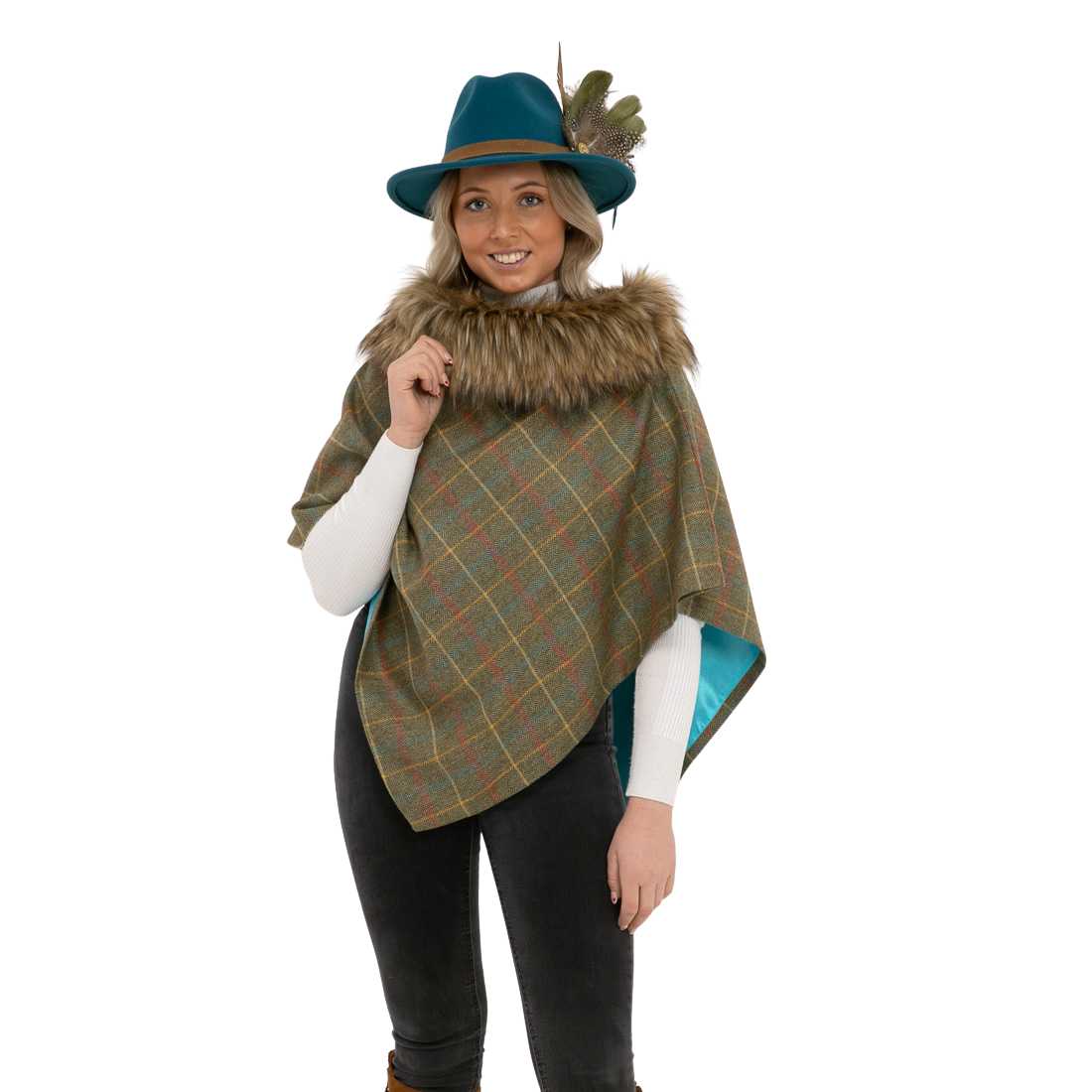 Stratford Shorter Faux-Fur Collar Cape