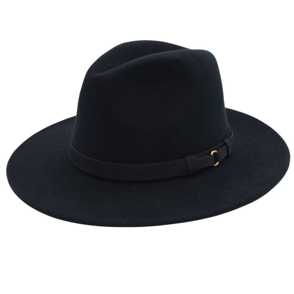 Black Coloured Fedora Hats - Grace and Dotty