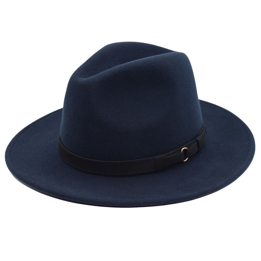Navy Pure Wool Fedora Hat from Grace and Dotty - Grace and Dotty