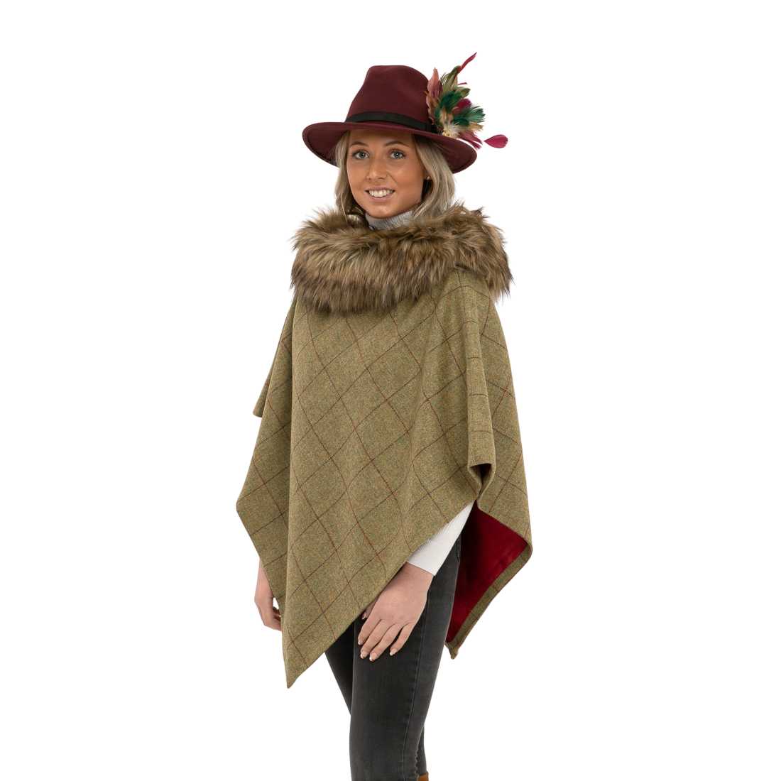 Cotswold Regular Faux-Fur Collar Cape