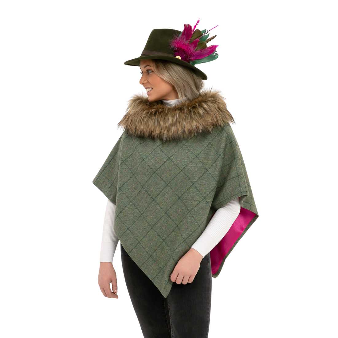 Stamford Shorter Faux-Fur Collar Cape